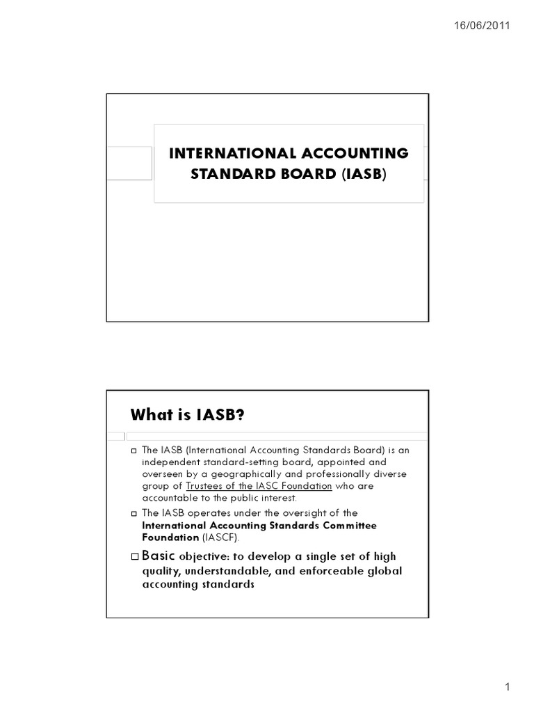 International Accounting Standard Board (Iasb) | PDF | Financial ...