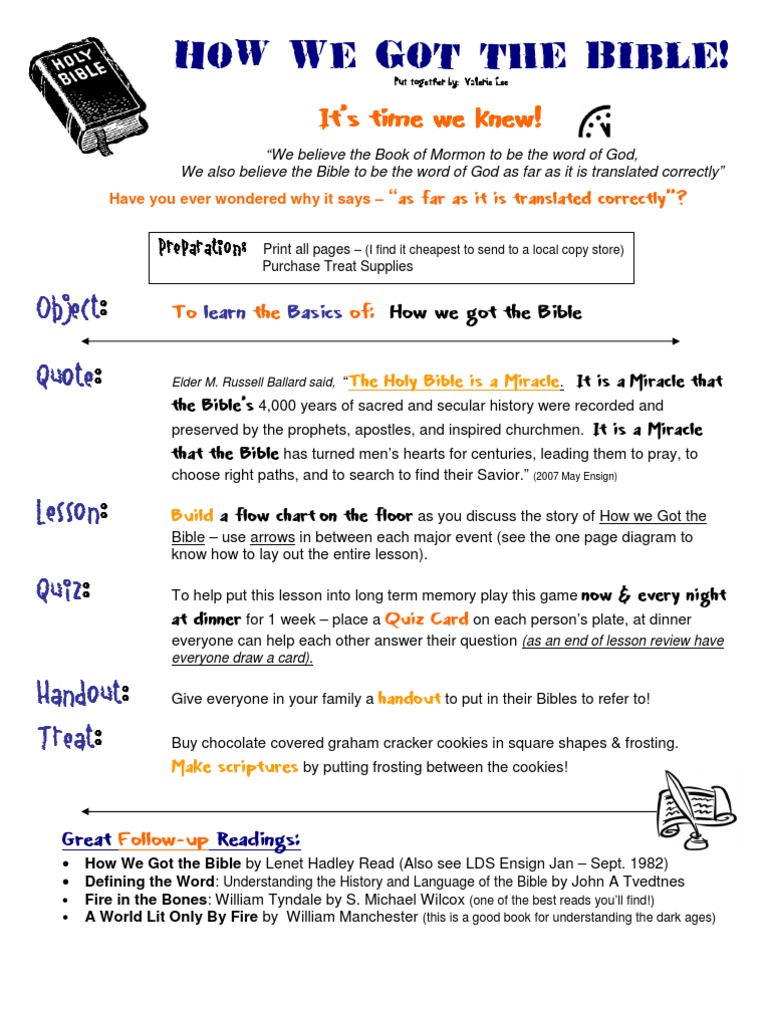 How We Got The Bible Pdf King James Version William Tyndale