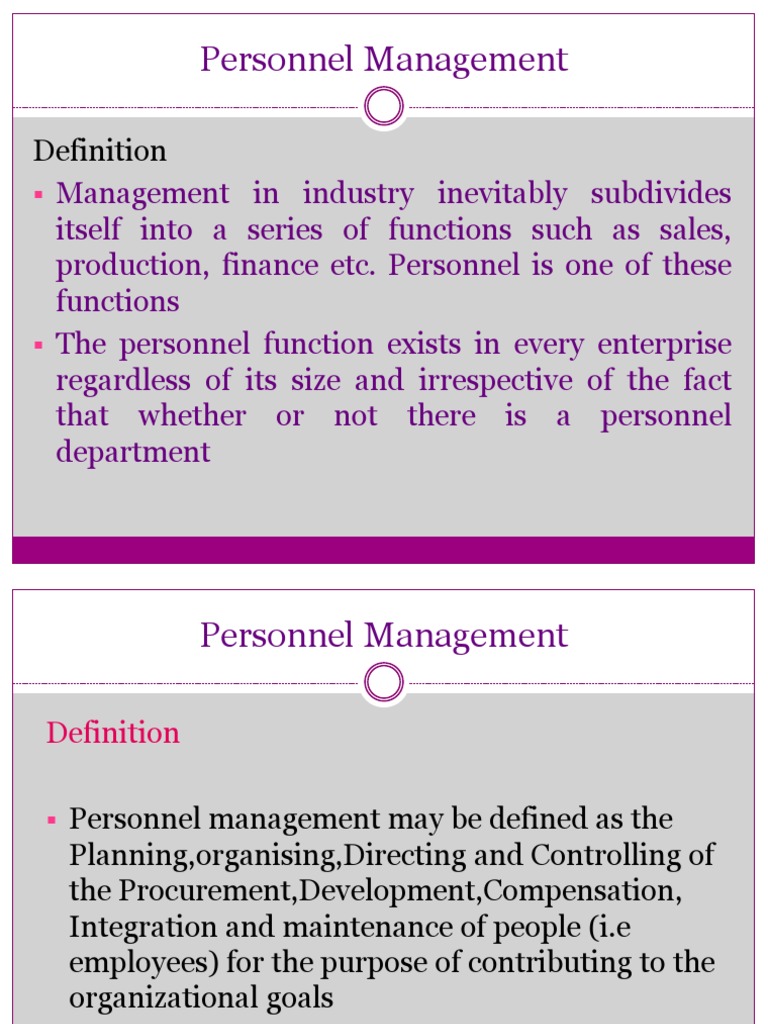 Overview of Personnel Management Functions | PDF | Employment | Human ...
