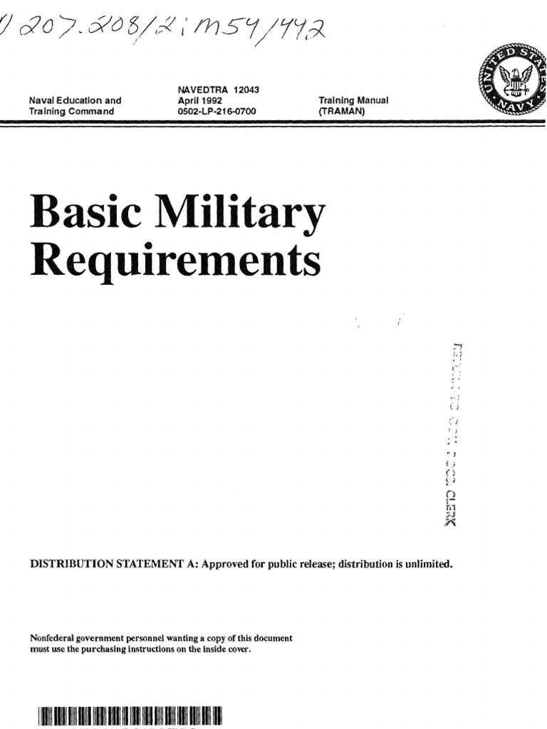 Basic Military Requirements (Us Navy) | PDF | Federal Government Of The ...