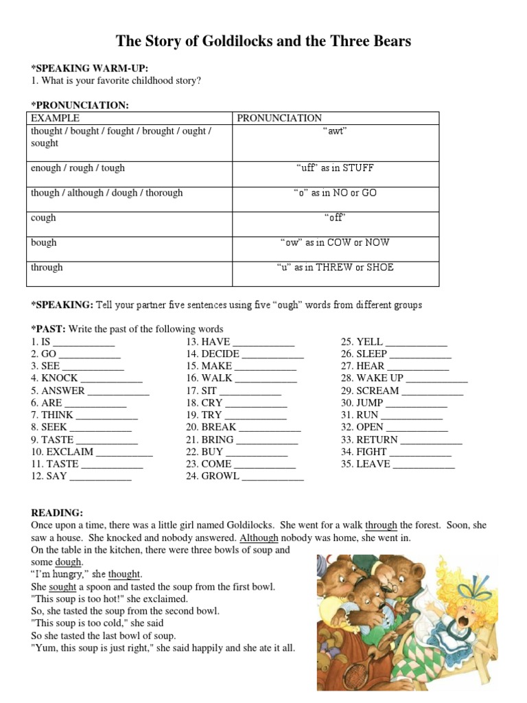 Goldilocks and The Three Bears BT | PDF | Goldilocks And The Three Bears