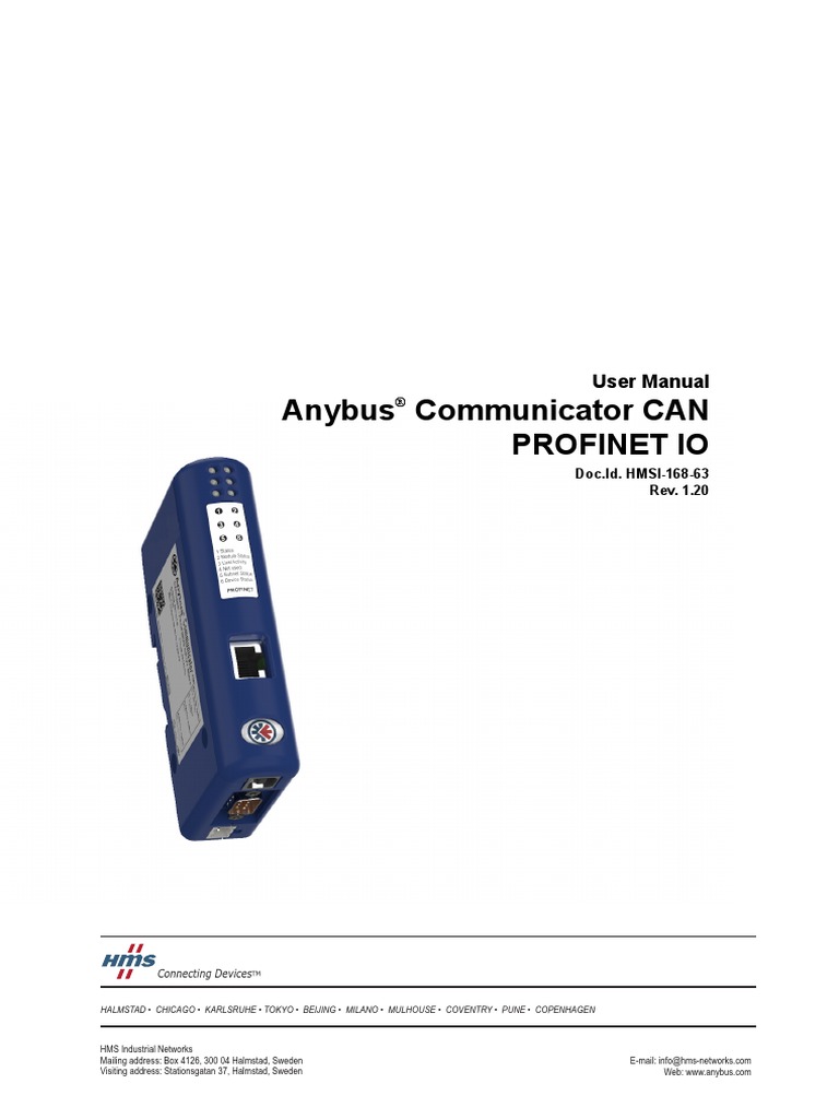 479-0244-Anybus Communicator CAN PROFINET-IO User Manual | PDF | Input/Output | Transmission ...