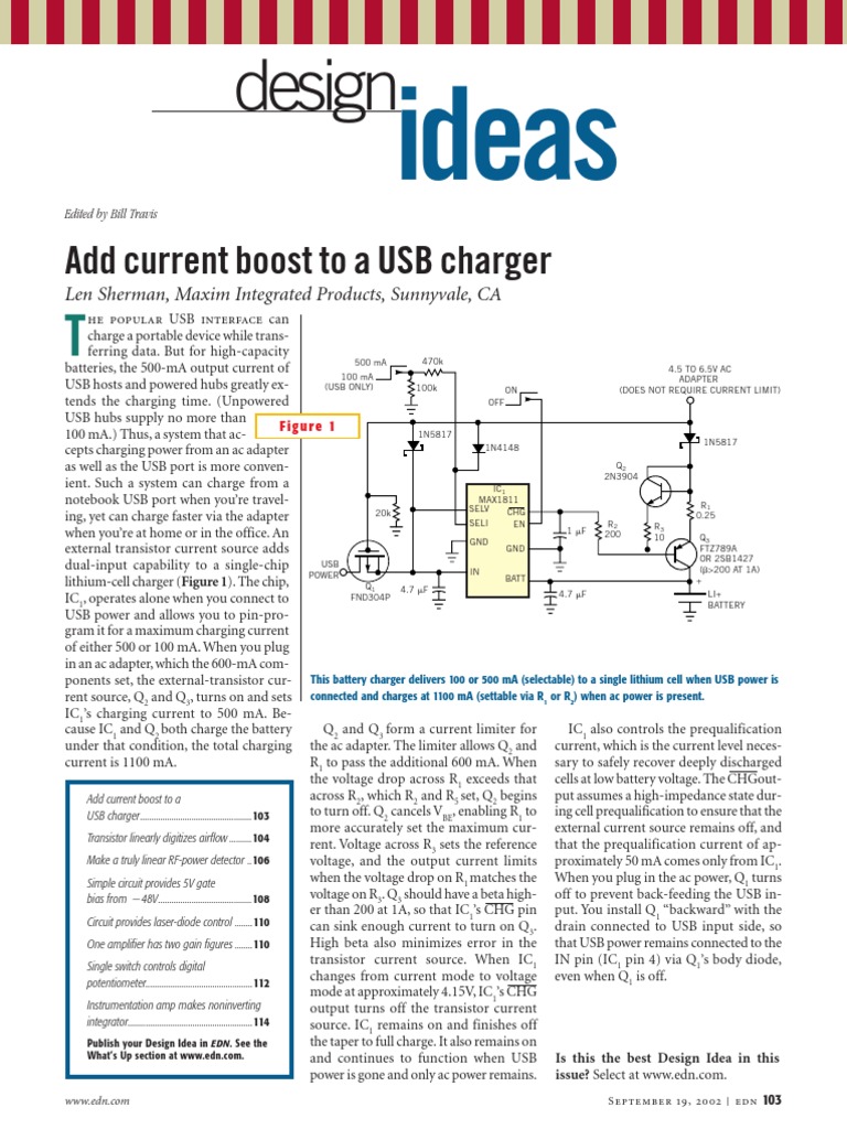Edn Design Ideas II | PDF | Operational Amplifier | Battery Charger