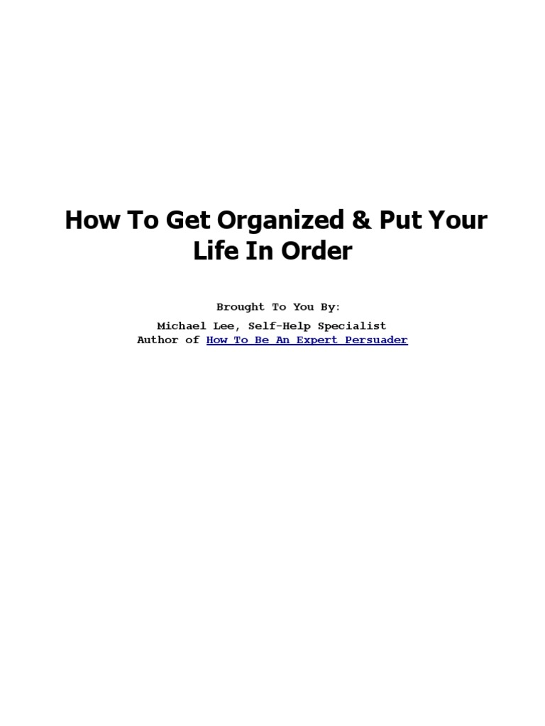 Get Organized Ebook | PDF | Business