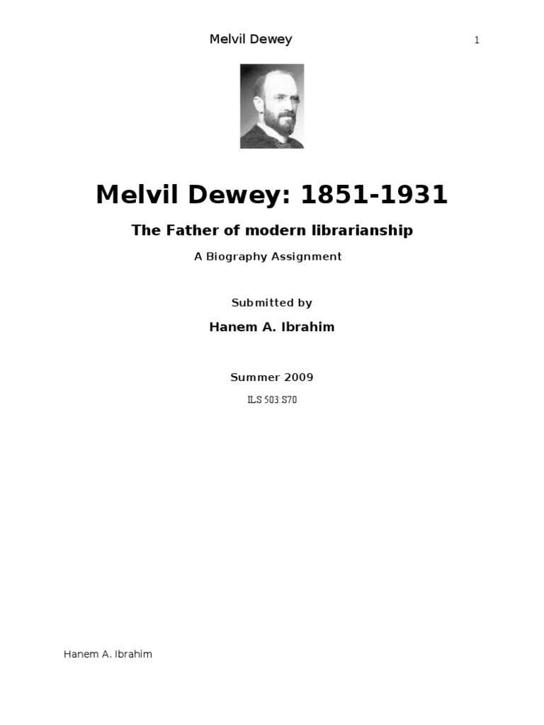 Melvil Dewey | Library Science | Libraries
