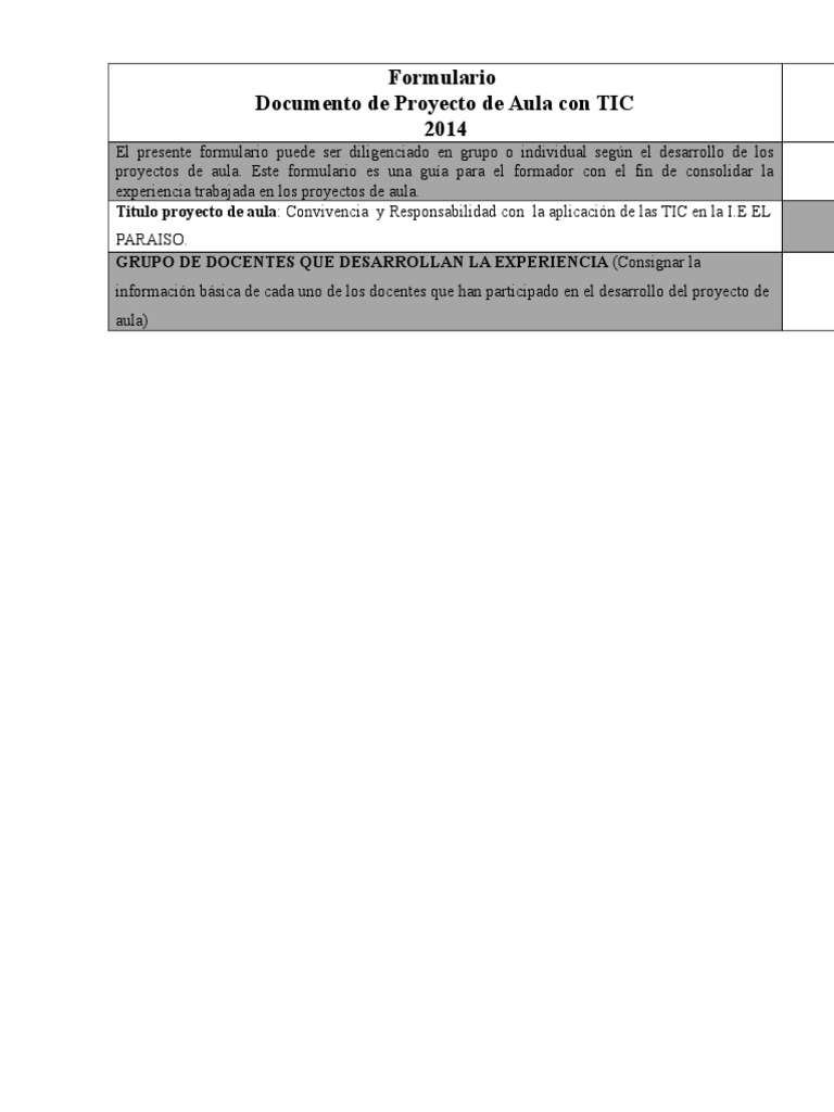 Formulario TIC | PDF