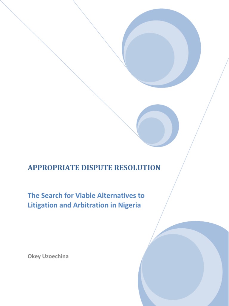 Appropriate Dispute Resolution | PDF | Alternative Dispute Resolution ...