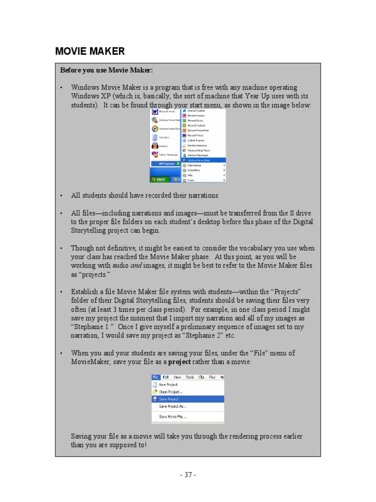 Windows Moviemaker | PDF | Computer File | Computing