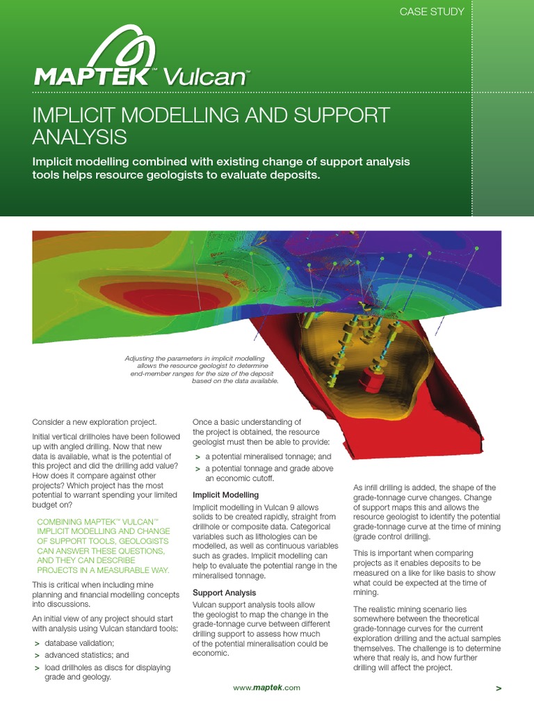 Vulcan Implicit Modelling Casestudy | PDF | Geology | Reference Range