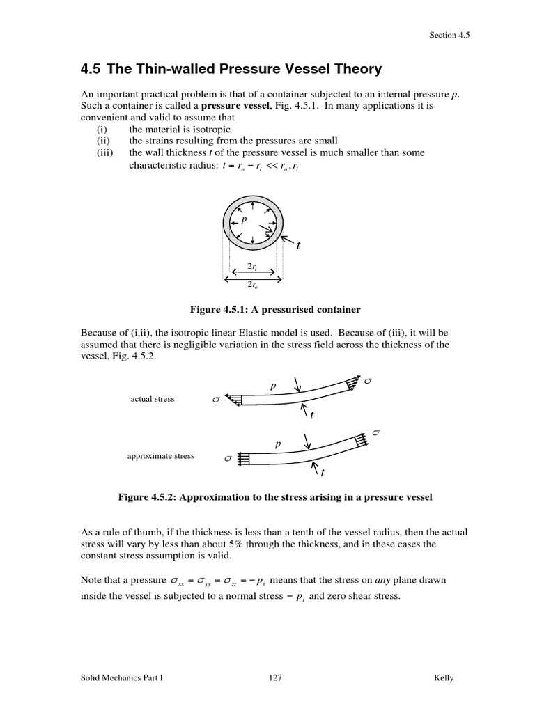 Thin-walled Pressure Vessel Theory | Stress (Mechanics) | Deformation ...