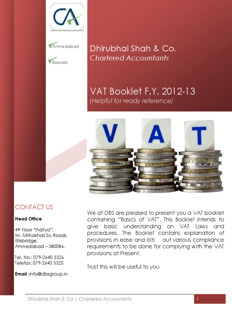 VAT Booklet F.Y.2012-13 | Value Added Tax | Invoice