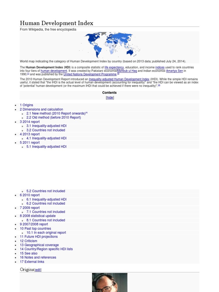 Human Development Index Overview | PDF | Human Development Index ...
