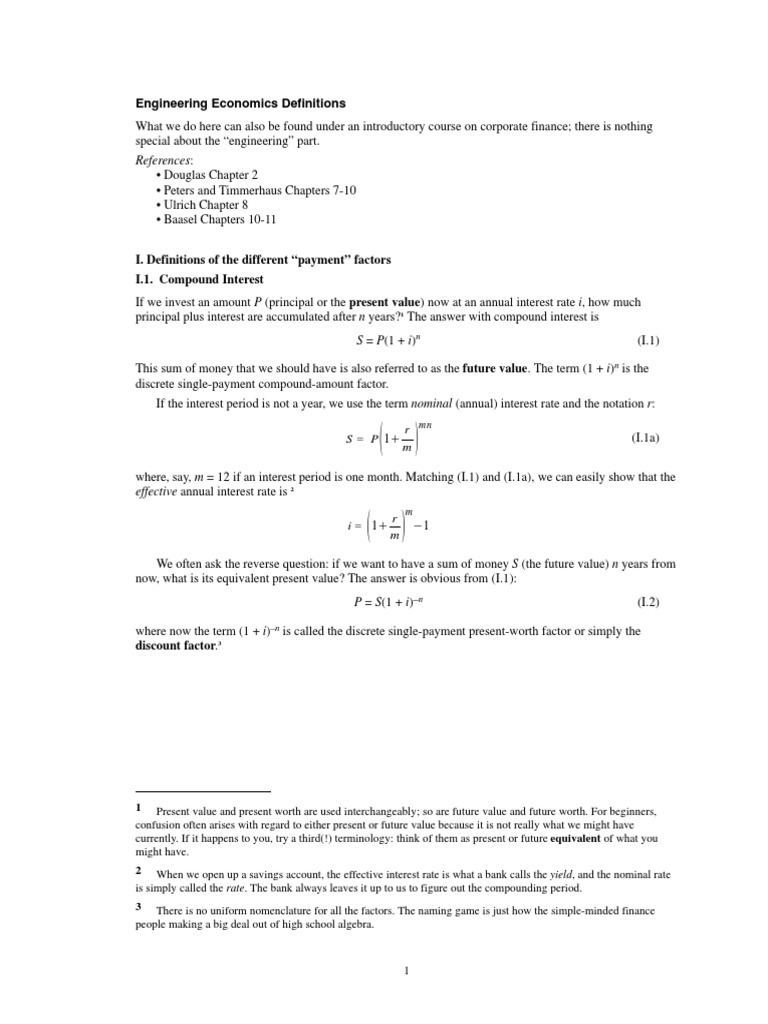 EngEcon TVM Formular 2 | PDF | Depreciation | Net Present Value