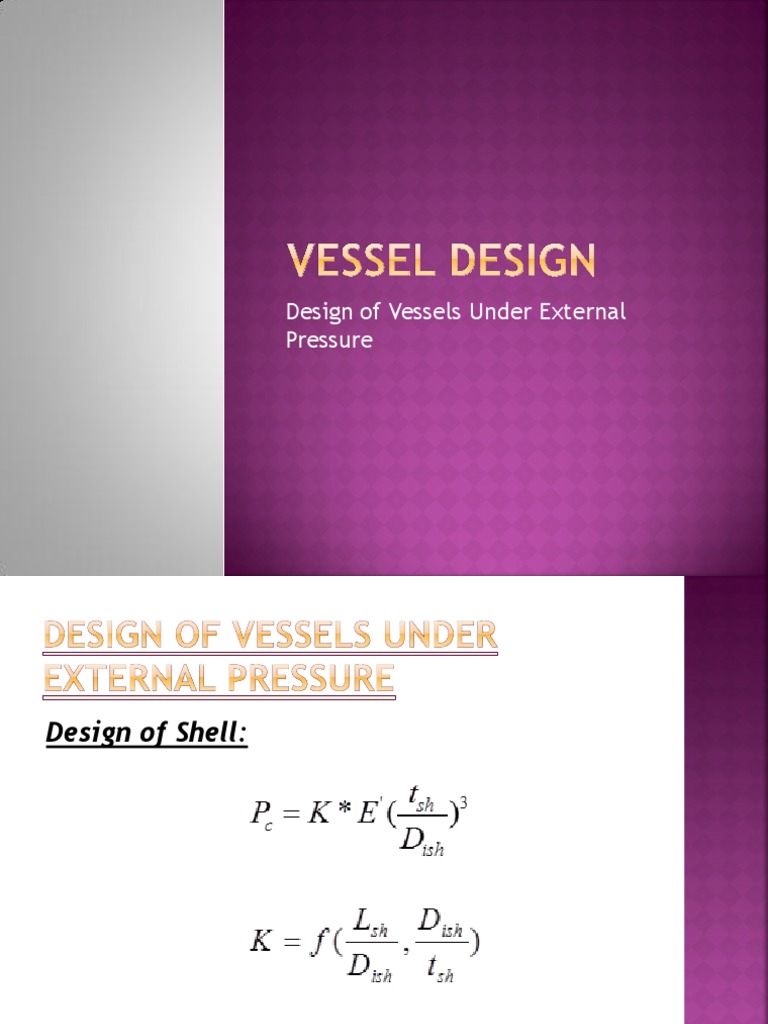 Design of Vessels Under External Pressure | PDF