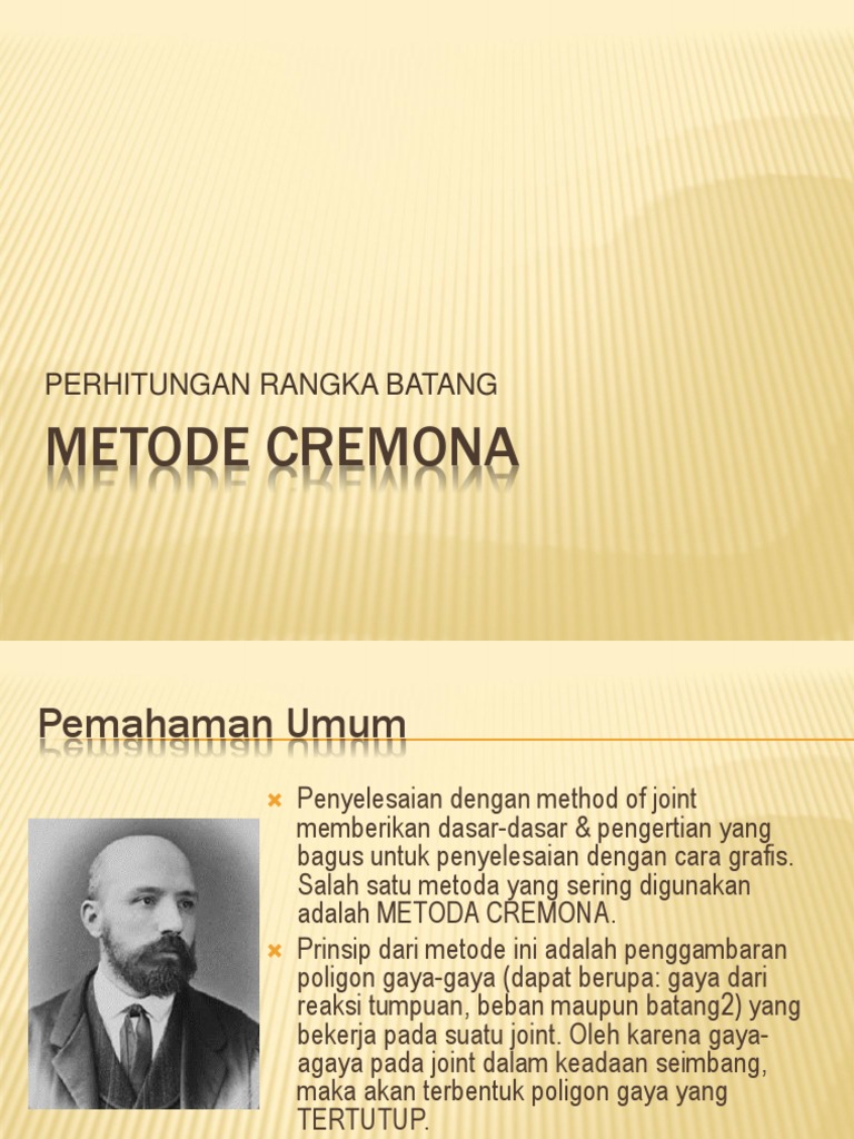 Struktur Cremona | PDF | Metode & Bahan Ajar