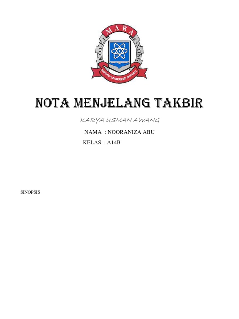 Nota Menjelang Takbi1 | PDF | Puisi