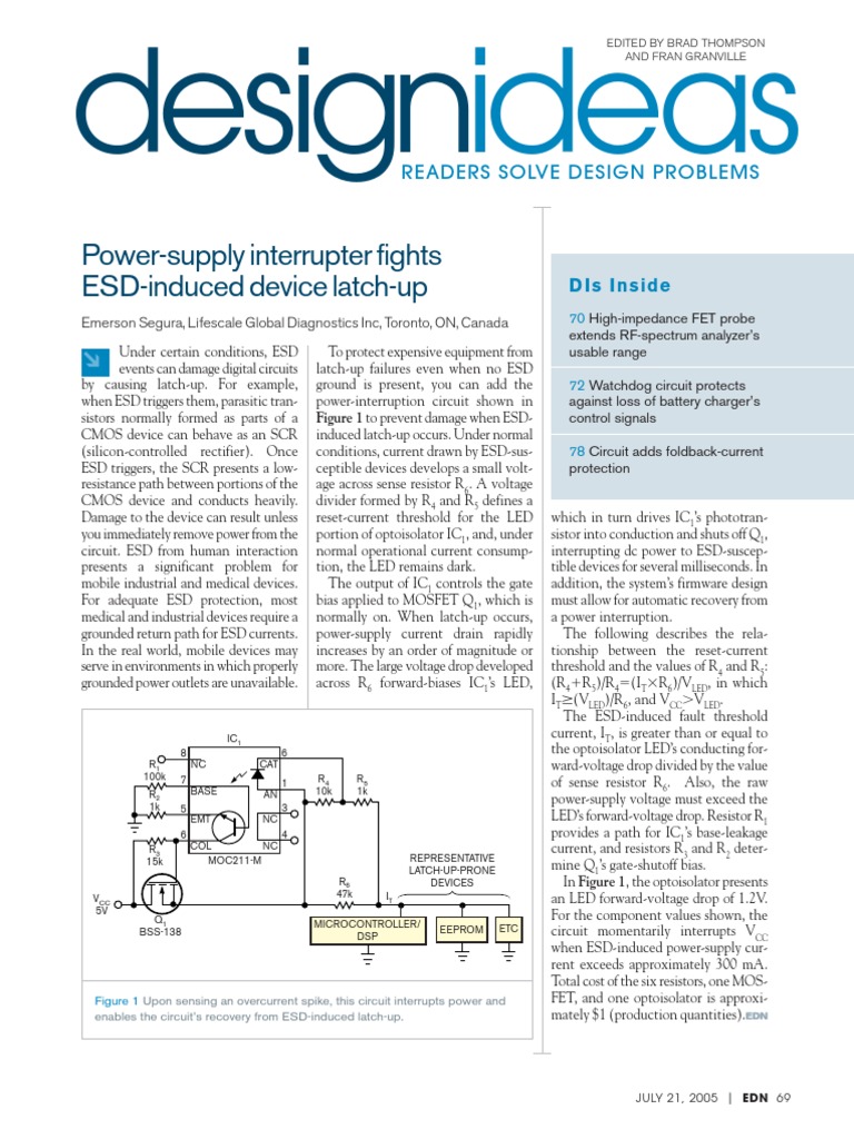 Edn Design Ideas III | PDF | Electrostatic Discharge | Battery Charger
