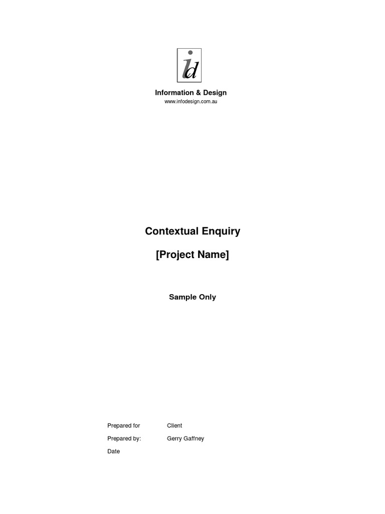 Contextual Enquiry Report Overview | PDF | Questionnaire | Online Shopping