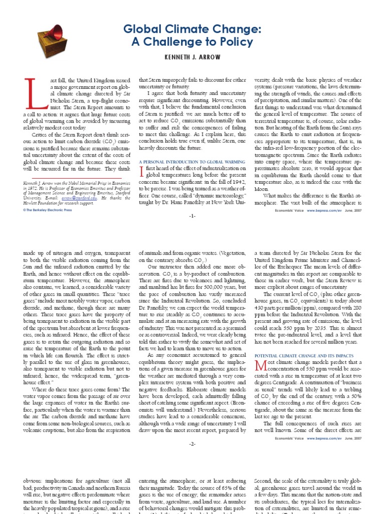 Arrow Climate Change | PDF | Greenhouse Effect | Global Warming