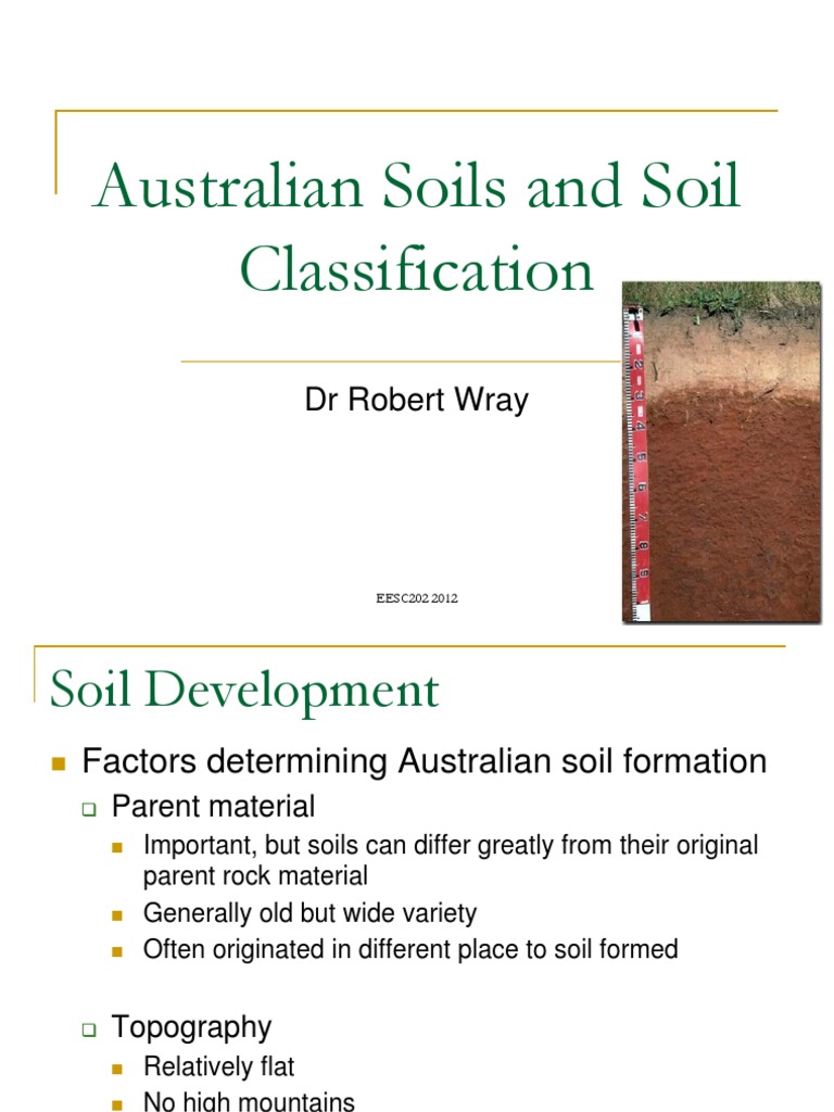 Eesc202 2012 Australian Soils and Soil Classification | PDF | Soil ...