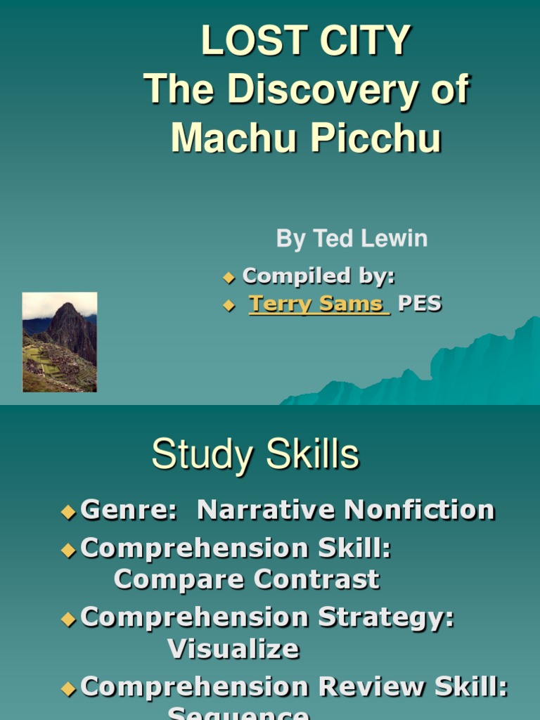 Lost City-Machu Picchu Small | PDF | Machu Picchu | Adjective
