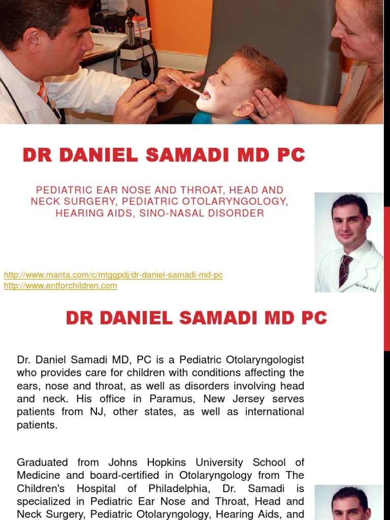 DR Daniel Samadi MD PC - Pediatric ENT NJ | PDF | Otorhinolaryngology ...