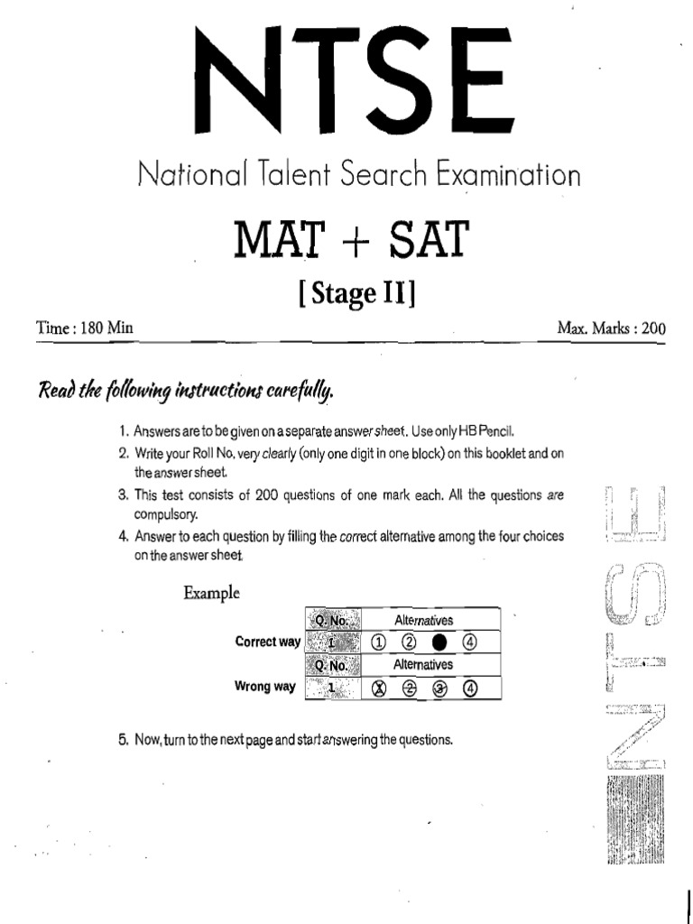 Ntse National Level Sample Paper 1 PDF | PDF | Foreign Language Studies