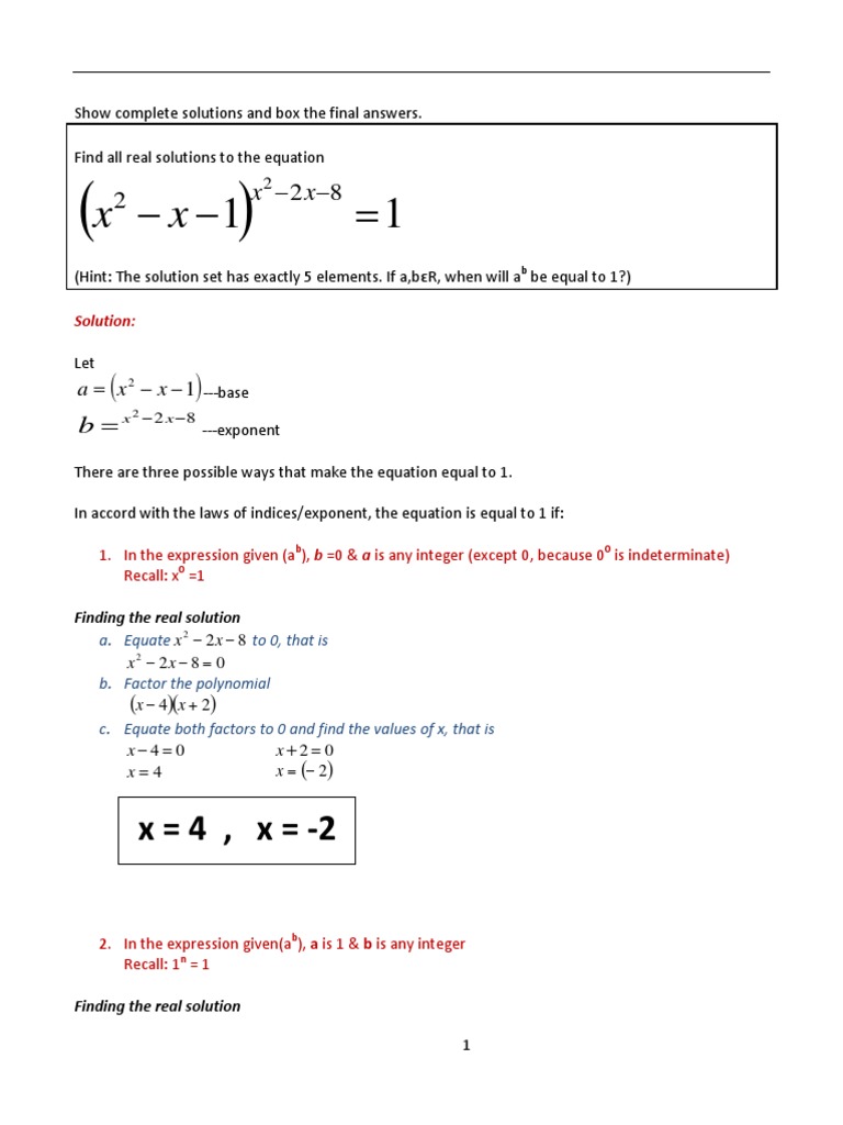 Solution:: 1. in The Expression Given (A), B 0 & A Is Any Integer (Except 0, Because 0 Is ...