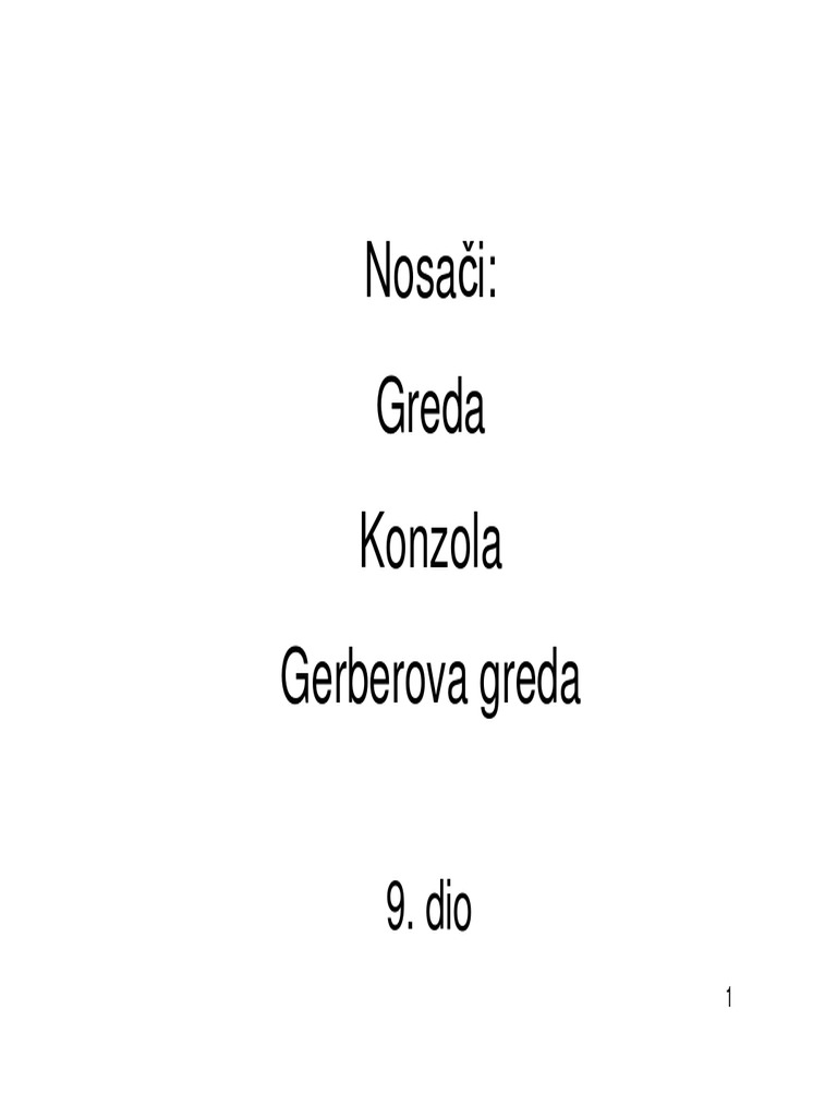 9 Dijagrami Greda Konzola Gerber