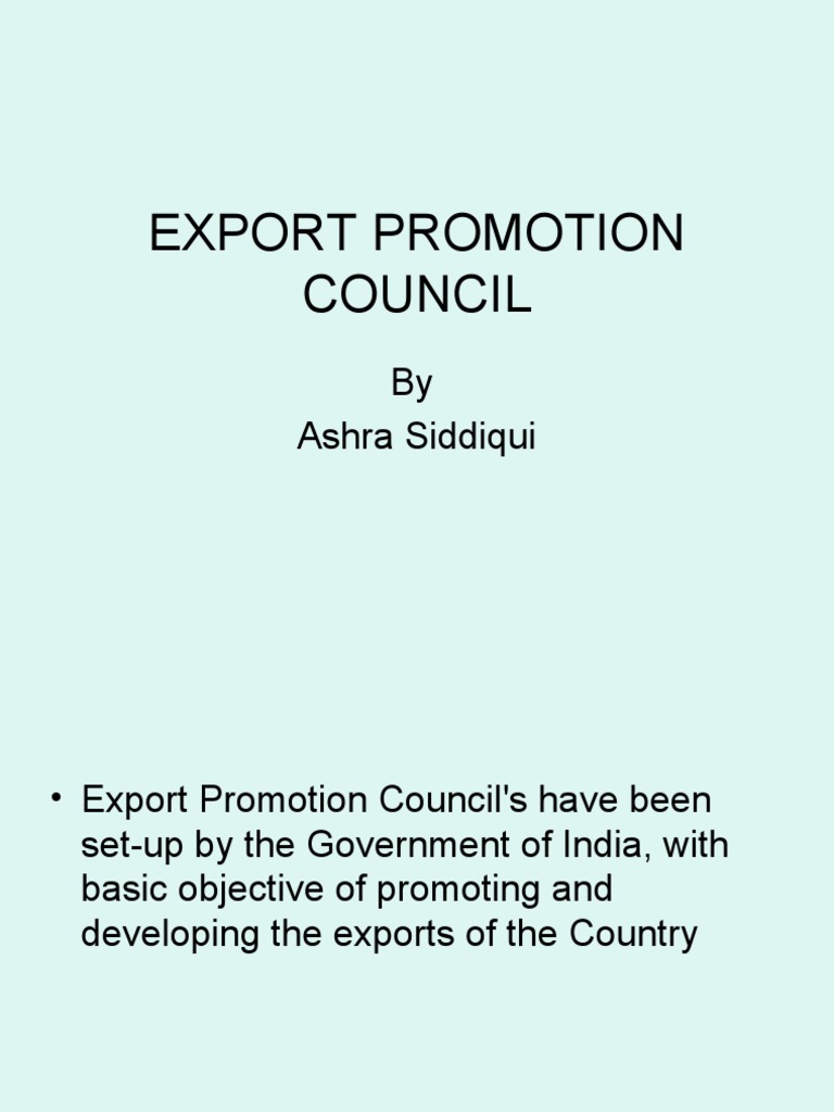 Overview of India's Export Promotion Councils | PDF | Exports | Trade