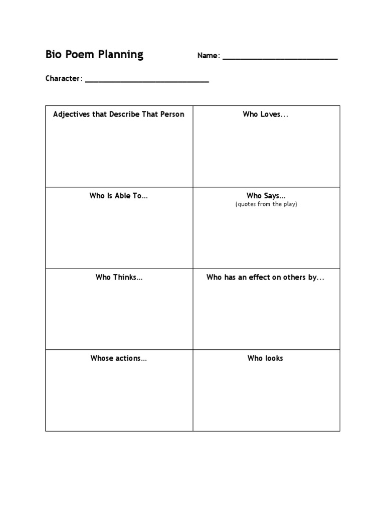 Biopoemsguidelines | PDF