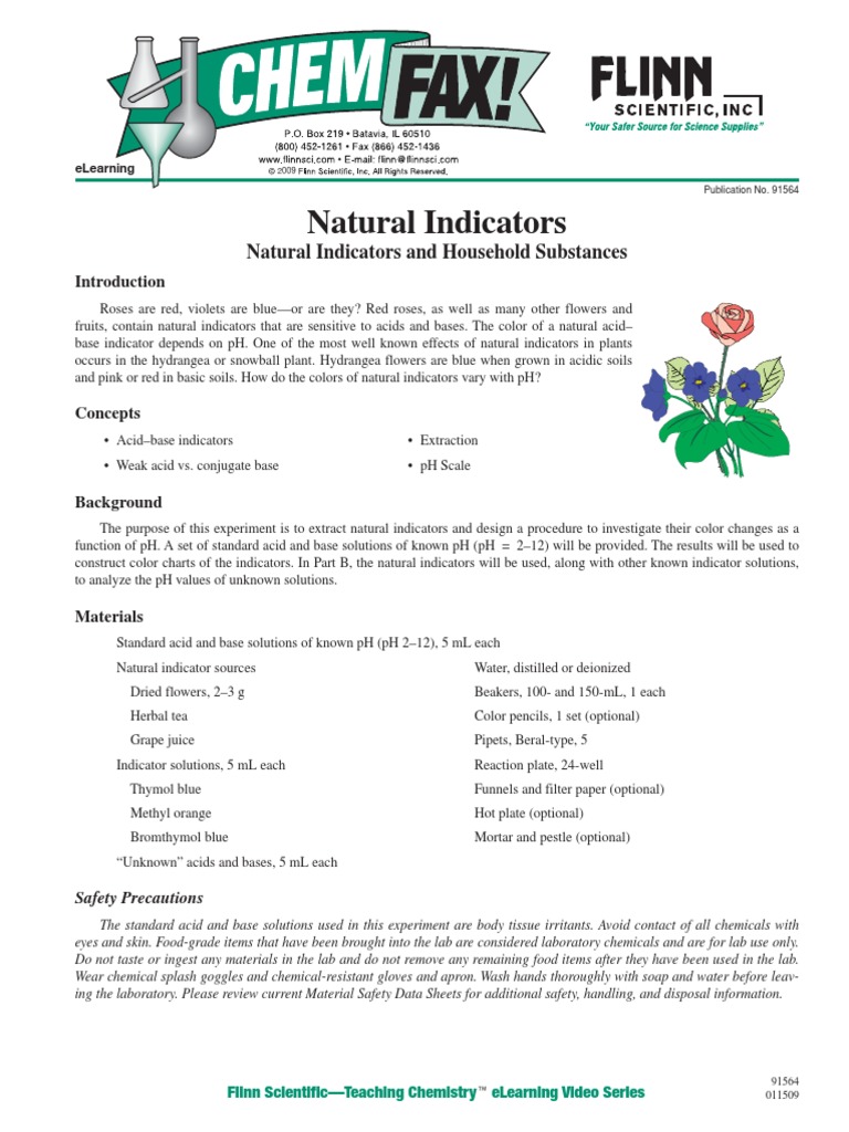 Natural Indicator | PDF | Ph | Acid