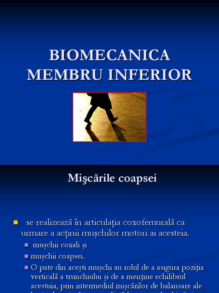 Biomecanica membrului Inferior