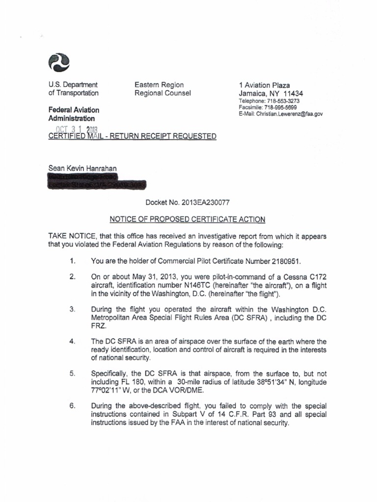 FAA Letter PDF | PDF