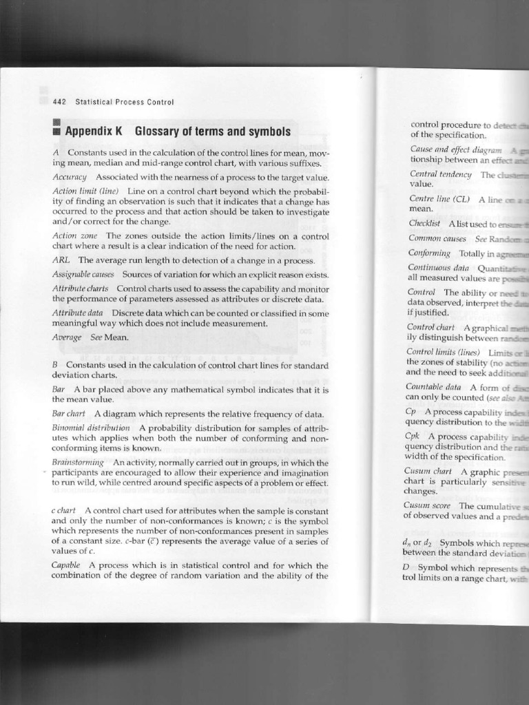 Control Chart Terminology and Definitions | PDF | Teaching Methods ...