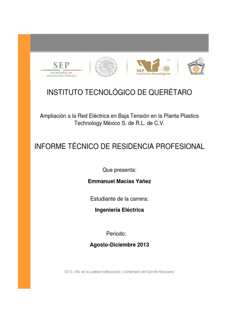 Reporte Final de Proyecto de Residencia | PDF | Calidad (comercial) | Aislador (Electricidad)
