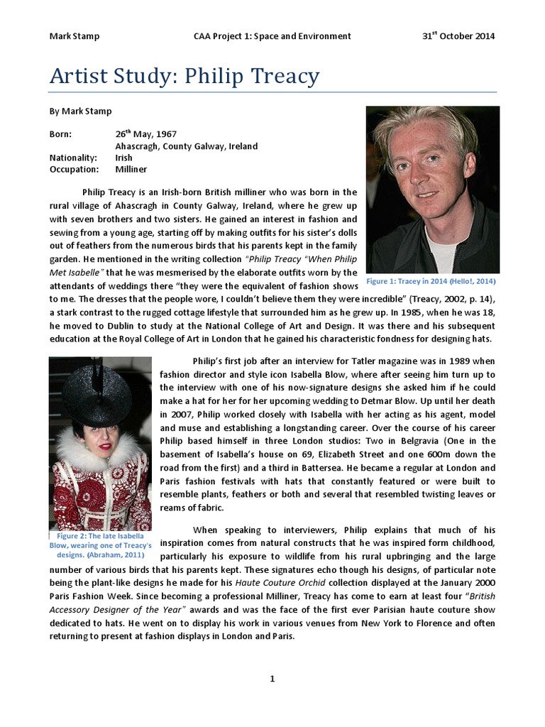 CAA Rochester: Artist Study: Philip Treacy | PDF | Hat | Fashion