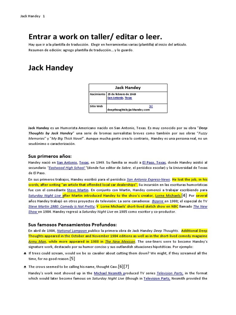 Jack Handey | PDF | Ocio