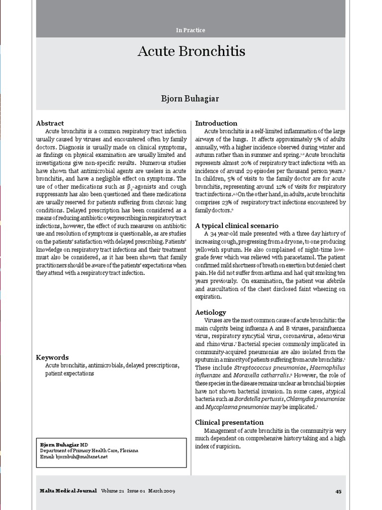 Bronkitis Akut | PDF | Science & Mathematics