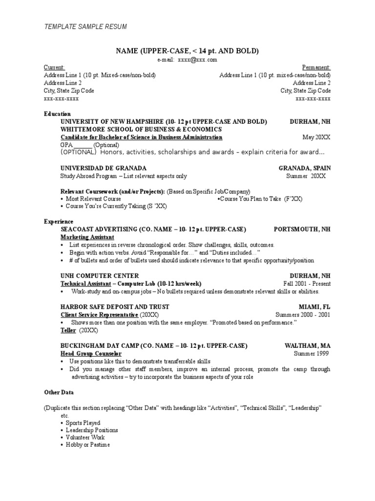 Bullet Resume Template 2 | PDF | Business