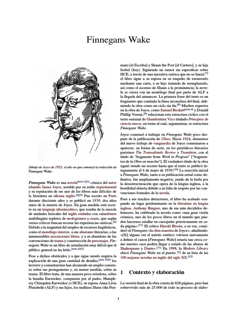 Finnegans Wake | PDF | James Joyce