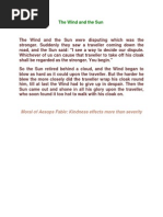 Reading Comprehension Worksheet The Wind and The Sun | PDF | Wound | Nature
