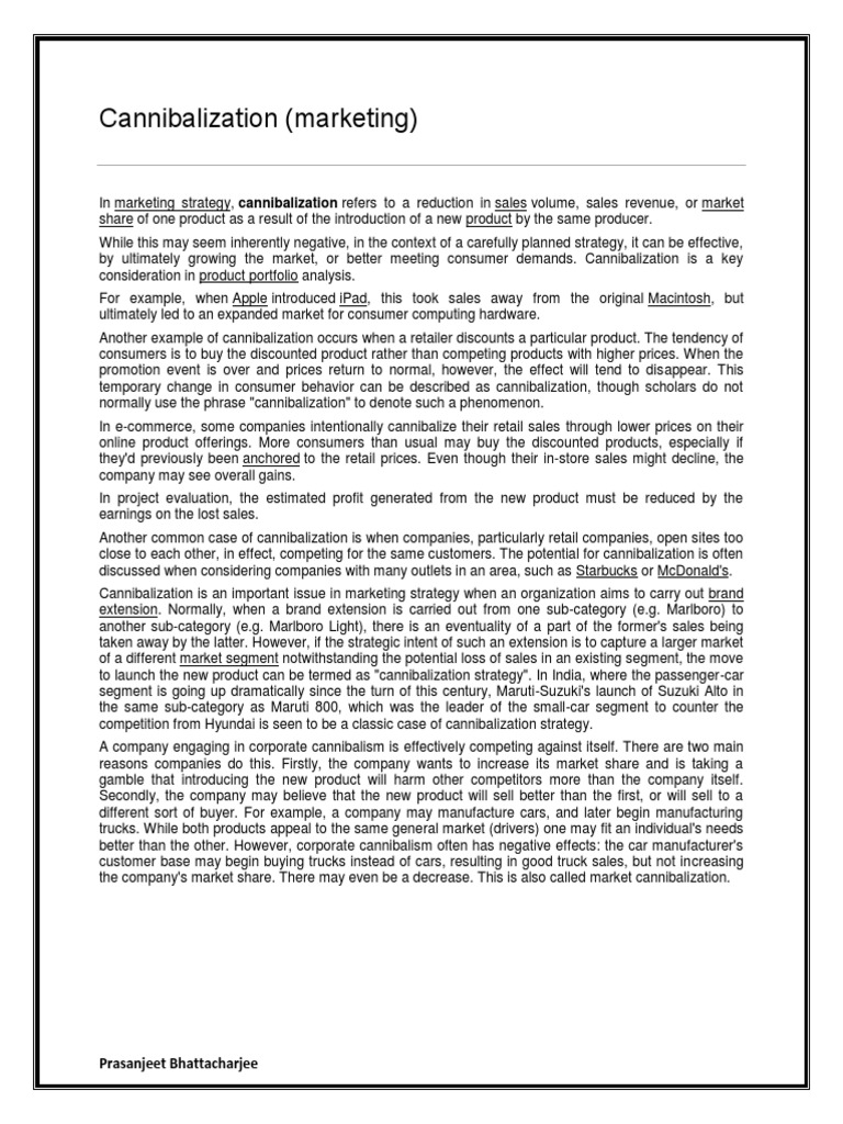 Cannibalization | PDF | Business | Business Economics