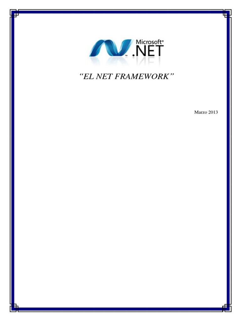 NET Framework | PDF | .NET Framework | Gestión de tecnología de la ...