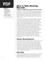 Running Record Cheat Sheet | PDF | Language Arts & Discipline