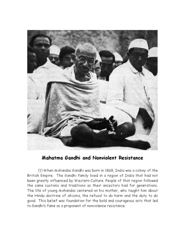 Mahatma Gandhi and Nonviolent Resistance | Download Free PDF | Mahatma ...