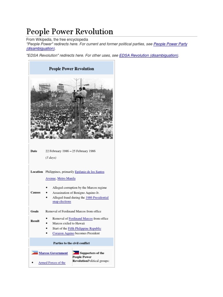 People Power Revolution Overview | PDF | Philippines | Government