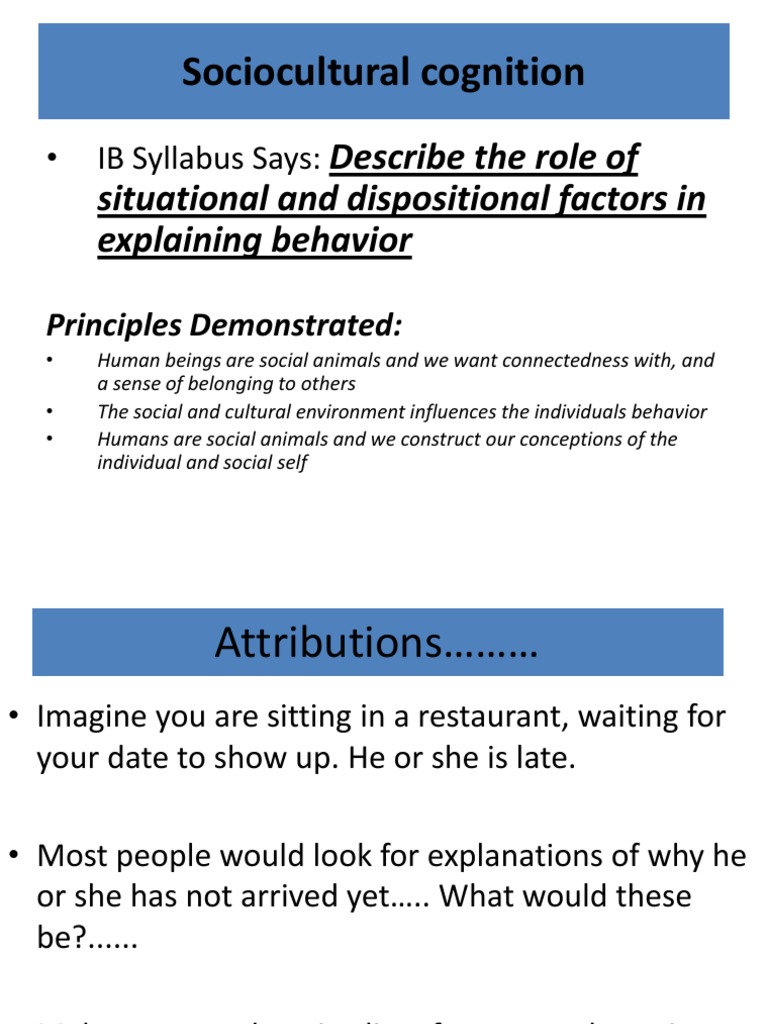 Situational & Dispositional Factors 2012 | PDF | Psychology ...