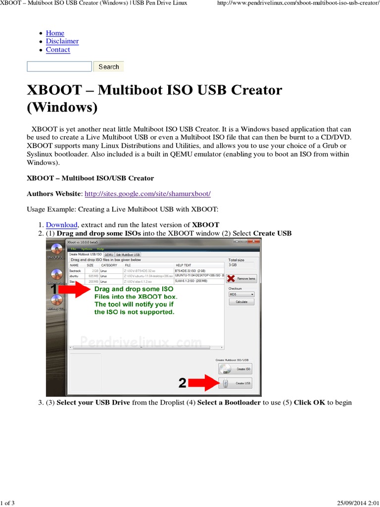 XBOOT - Multiboot ISO USB Creator (Windows) - USB Pen Drive Linux | PDF | Usb Flash Drive ...