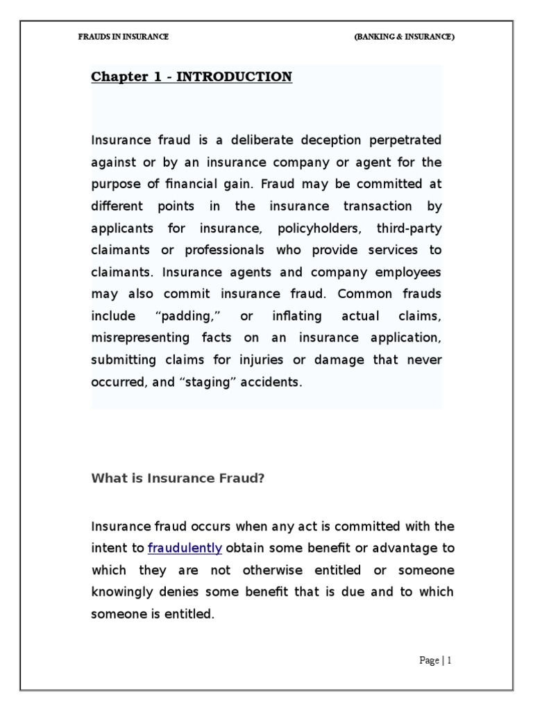 Frauds in Insurance | PDF | Fraud | Insurance
